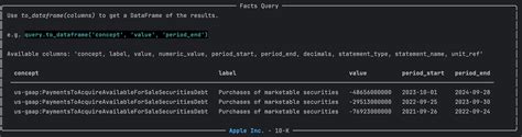 Query Xbrl Facts Edgartools Python Library For Sec Data Analysis