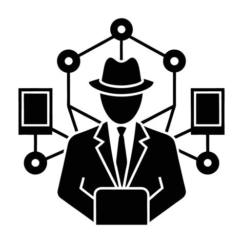 Cybersecurity Analyst Preventing Network Breaches Silhouette Isolated