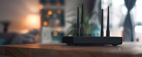 Wi Fi Router On A Table In A Modern Living Room Representing Connectivity And Modern Home