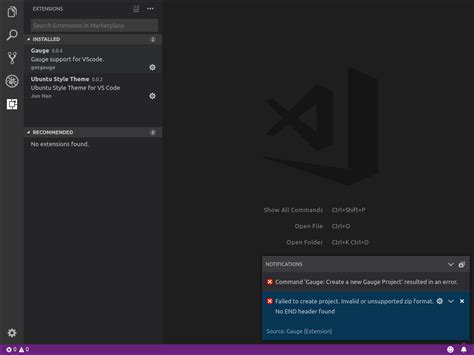 creating a new project fails when gauge is not installed · issue 255