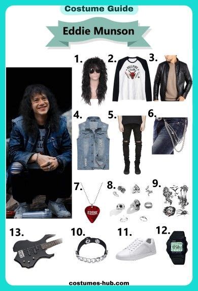 Eddie Munson Costume Stranger Things Costume Stranger Things Outfit