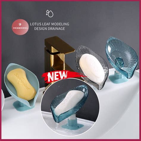 New Creative Leaf Shaped Soap Box Drain Soap Holder Soap Dish Box