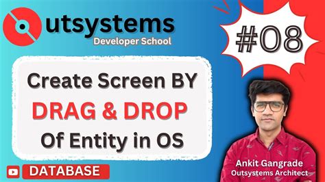 Outsystems DB Part How To Create Screens By Drag And Drop Of Entity