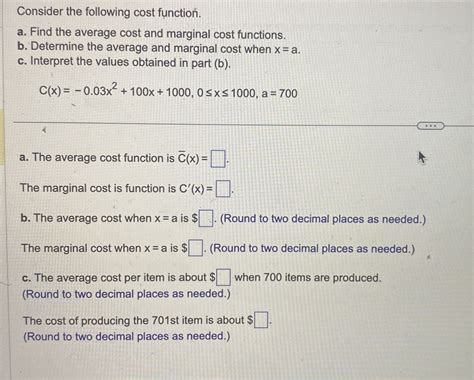 Solved Consider The Following Cost Function A ﻿find The