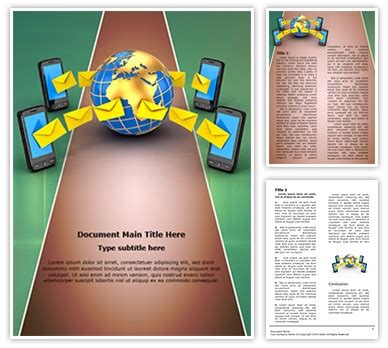 Mobile SMS Editable Word Template And Design