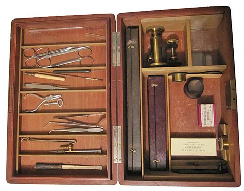 A Set Of Microscope Specimen Preparation And Display Tools Sold By James W Queen And Co