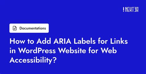 How To Add Aria Labels For Links In Wordpress Website For Web Accessibility