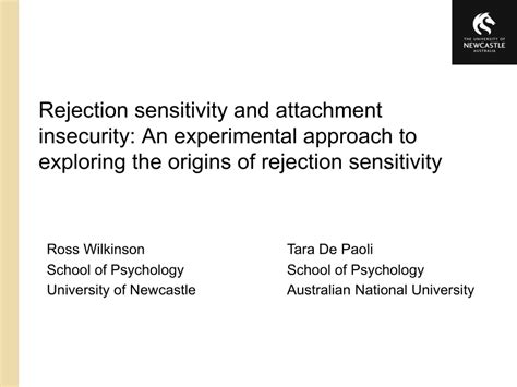 Pdf Rejection Sensitivity And Attachment Insecurity An Experimental