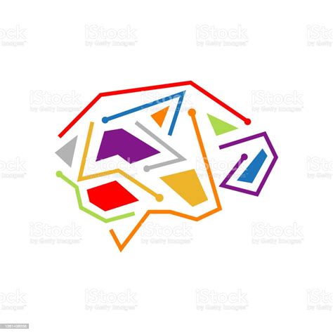 아이디어 개념 브레인 로고 브레인 스톰 파워 실루엣 디자인 벡터 템플릿을 생각 개념에 대한 스톡 벡터 아트 및 기타 이미지