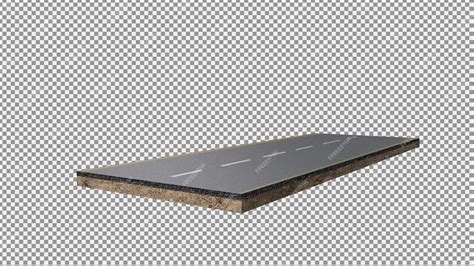 여행 및 휴가 도로 광고의 3d 일러스트레이션 직선 도로 및 고속도로 고립 광고 프리미엄 Psd 파일