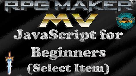 RPG Maker MV Tutorial JavaScript For Beginners Select Item YouTube