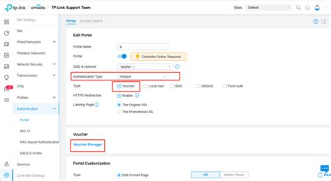 How To Configure Voucher Authentication On Omada Controller Omada Network Support