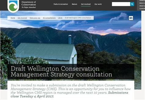 We Need Your Thoughts On The Wellington Conservation Management