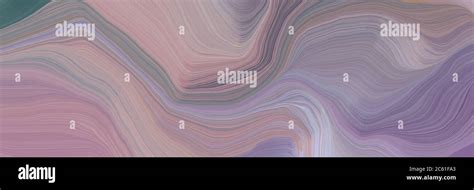 Unobtrusive Header With Colorful Elegant Curvy Swirl Waves Background Design With Rosy Brown