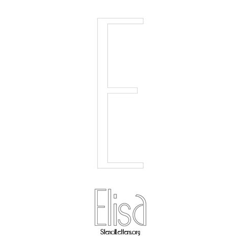 Elisa Free Printable Name Stencils With 6 Unique Typography Styles And