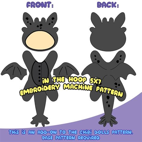 Toothless Costume Pattern Etsy