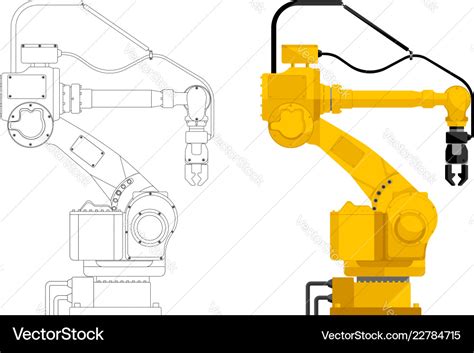 Assembly Robot Industrial Automation Royalty Free Vector