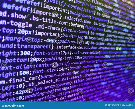 Web Server Data On A Monitor Simple Website Html Code With Colorful