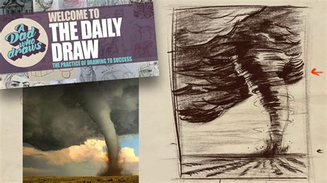 Drawing A Tornado For Beginners Quick And Fun Tutorial Youtube