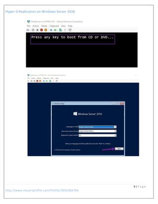 Hyper V Replication On Windows Server 2016 Step By Step PDF