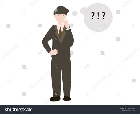 Man Thinking Question Mark Vector Illustration Stock Vector Royalty Free 1322533478 Shutterstock