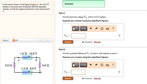 In The Circuit Shown In The Figure Figure 1 The 16 0 V Battery Is Removed And Reinserted With