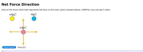 Solved Net Force Direction Click On The Arrow Which Best