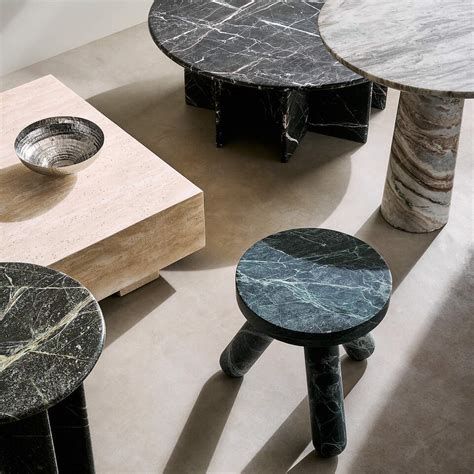 Pasar Modern Round Black Marble Coffee Table Cb2 Ksa