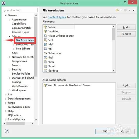 Eclipse设置各类型文件默认打开方式eclipse File Associations Csdn博客