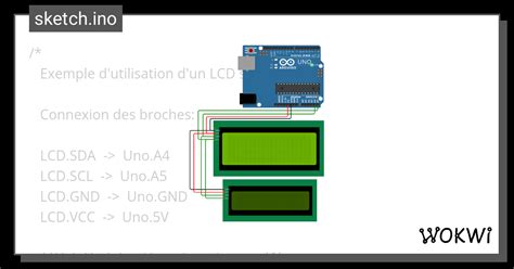 2 lcd i2c copy wokwi esp32 stm32 arduino simulator