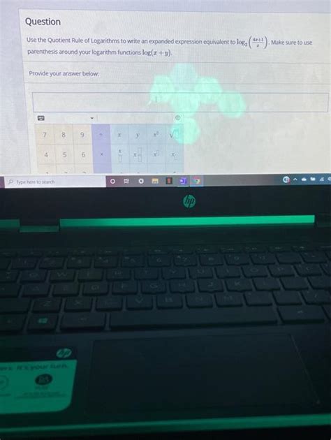 Solved Question Use The Quotient Rule Of Logarithms To Write