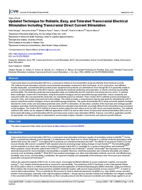 Updated Technique For Reliable Easy And Tolerated Transcranial