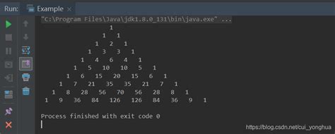 打印出杨辉三角形 Java经典编程案例编写程序打印一个10行的杨辉三角形杨辉三角形的特点以1开始以1结束其余 Csdn博客