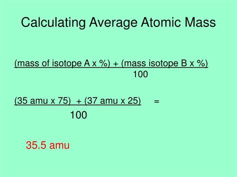 PPT Average Atomic Mass Calculations PowerPoint Presentation Free Download ID 9593642