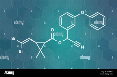 Deltamethrin Insecticide Molecule Synthetic Pyrethroid Skeletal