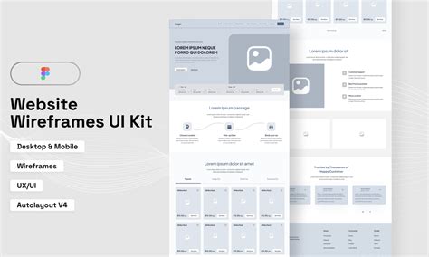Website Wireframes Ui Kit Figma