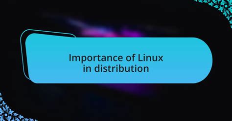 My Experience With Local Distribution Networks • Za