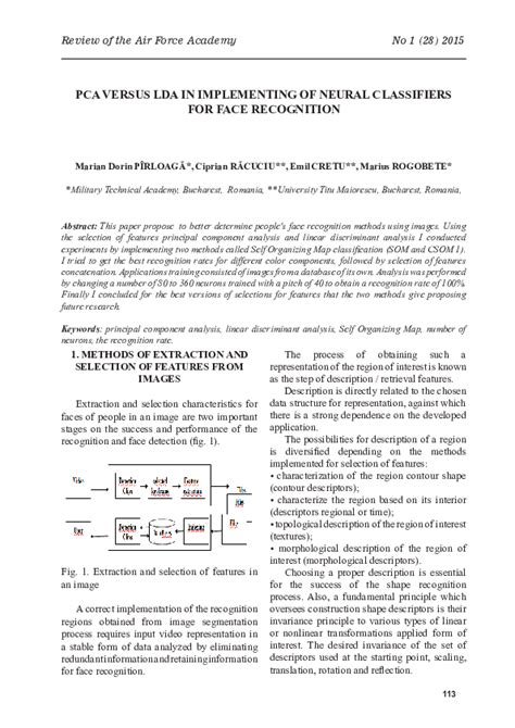 Pdf Pca Versus Lda In Implementing Of Neural Classifiers For Face Recognition