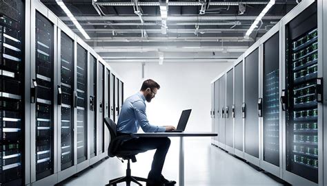 Premium Photo Engineer Deploying A Software Update Across Server