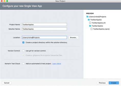 Toolbar In Xamarin IOS Application View