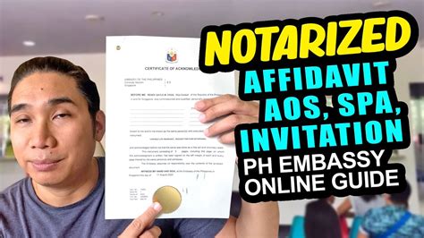 Paano Magpa Notaryo Affidavit Of Support Aos Spa Online