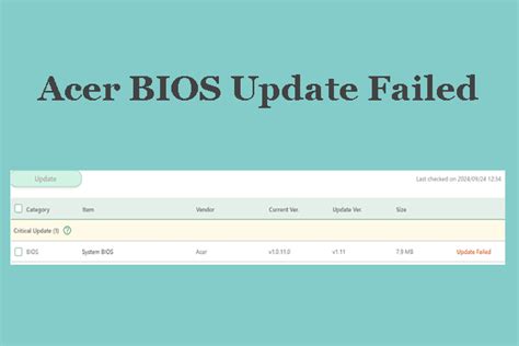 4 Expert Solutions To The Acer Bios Update Failed Issue