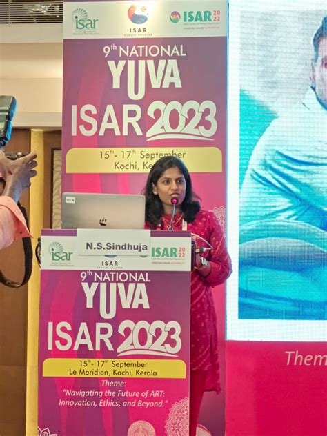 Dr Sindhuja Srinivasan On Linkedin At Yuva Isar 2023 Kochi Spoke On How Electronic Witnessing