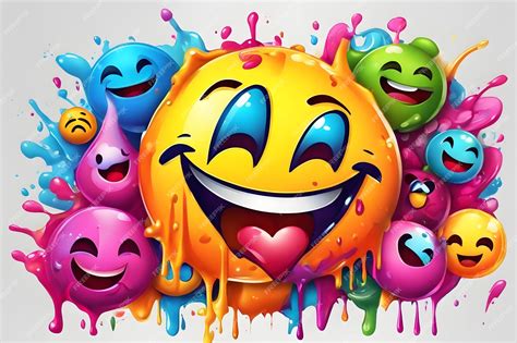 이모지 그래피티 벽지 이모지 그래피티 배경 이모지 그래피티 패턴 그래피티 배경 그래피티 아트 그래피티 벽지 Ai 생성 프리미엄 사진