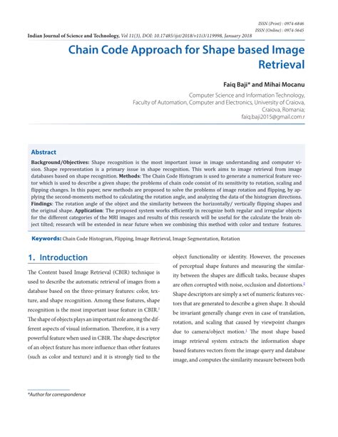 pdf chain code approach for shape based image retrieval