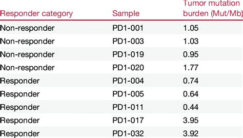 Summary Of Tumor Mutation Burden Download Scientific Diagram