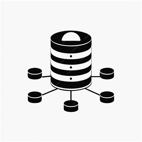 Technology Concept Flat Vector Style Illustration Featuring Database Design Elements Premium