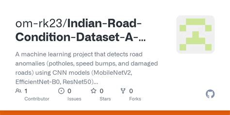 Github Om Rk23 Indian Road Condition Dataset A Machine Learning Approach For Road Anomaly