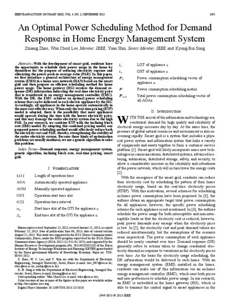 An Optimal Power Scheduling Method For Demand Response In Home Energy