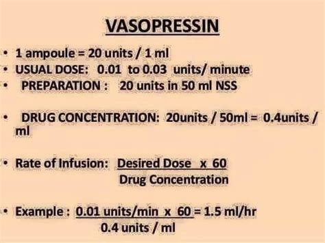 Vasopressin Medical Mnemonics And Nursing Notes